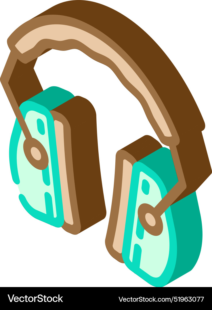 Ear protectors ppe protective equipment isometric Vector Image