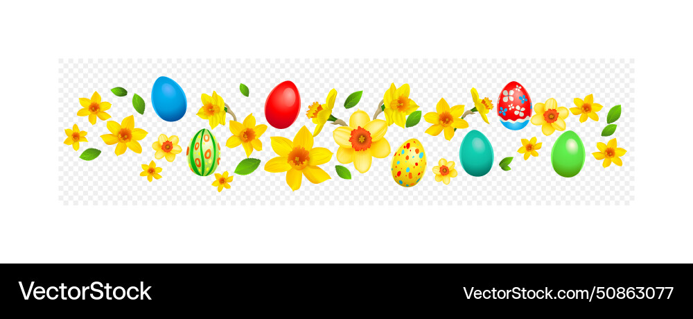 Holiday easter border Royalty Free Vector Image