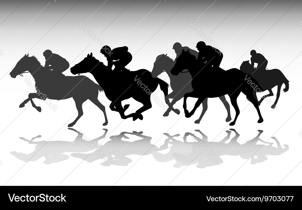 Horse race Royalty Free Vector Image - VectorStock