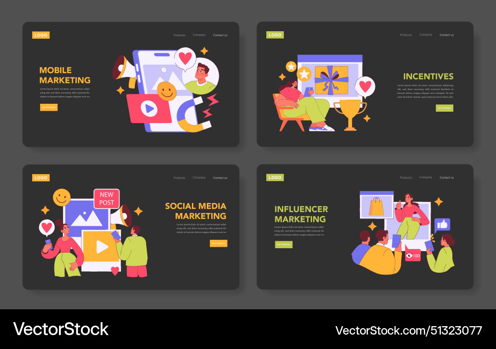 Millennials targeting flat Royalty Free Vector Image