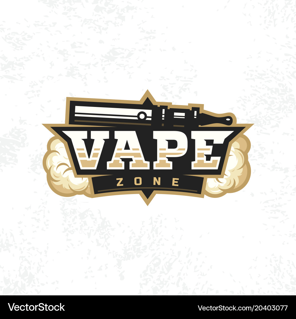 Modern professional logo emblem vape zone Vector Image