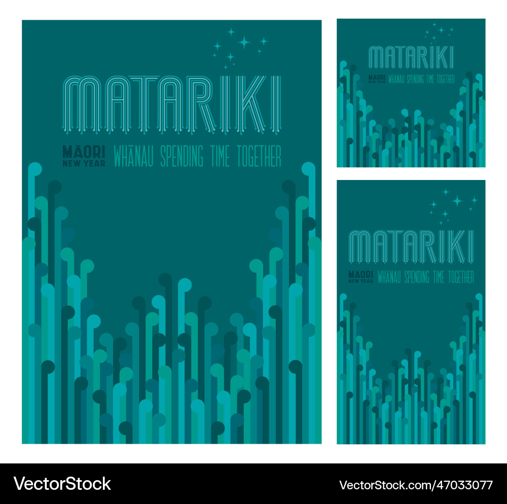 Nz matariki maori new year koru Royalty Free Vector Image