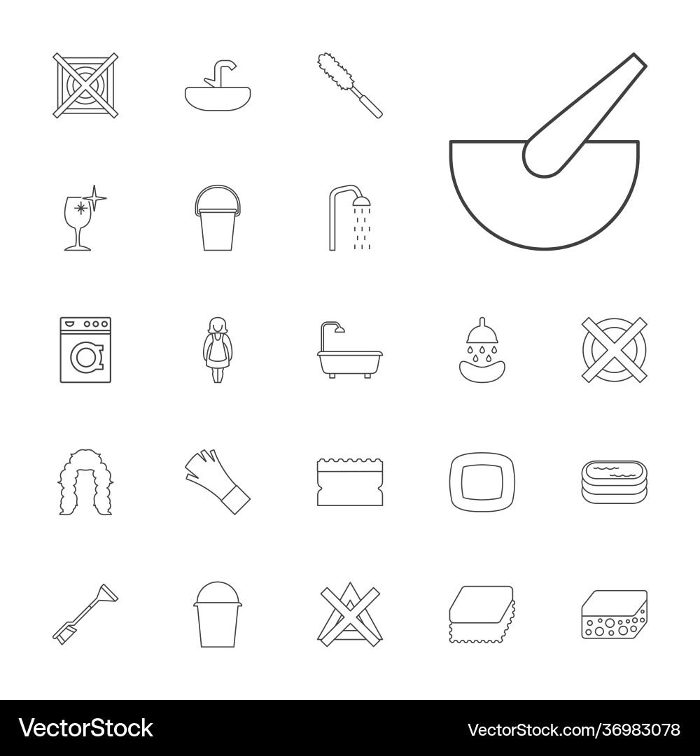 22 wash icons Royalty Free Vector Image - VectorStock