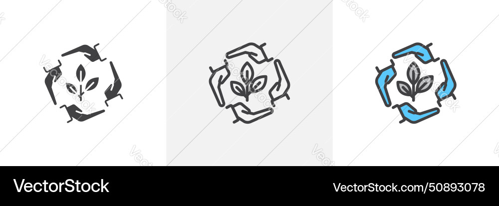 Environment protection icon set eco symbol Vector Image