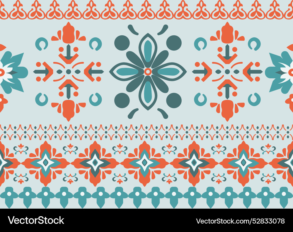 Ethnic geometric fabric pattern for texture Vector Image