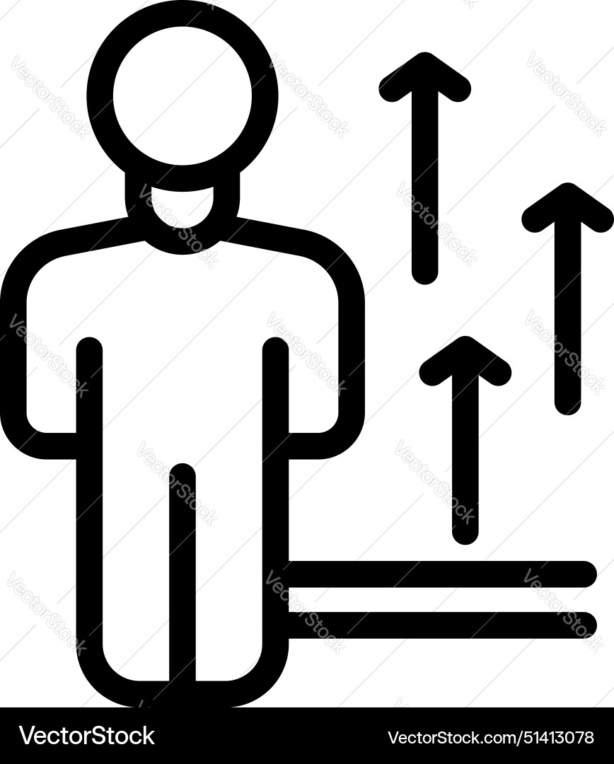 Graphic icon symbolizing career advancement Vector Image
