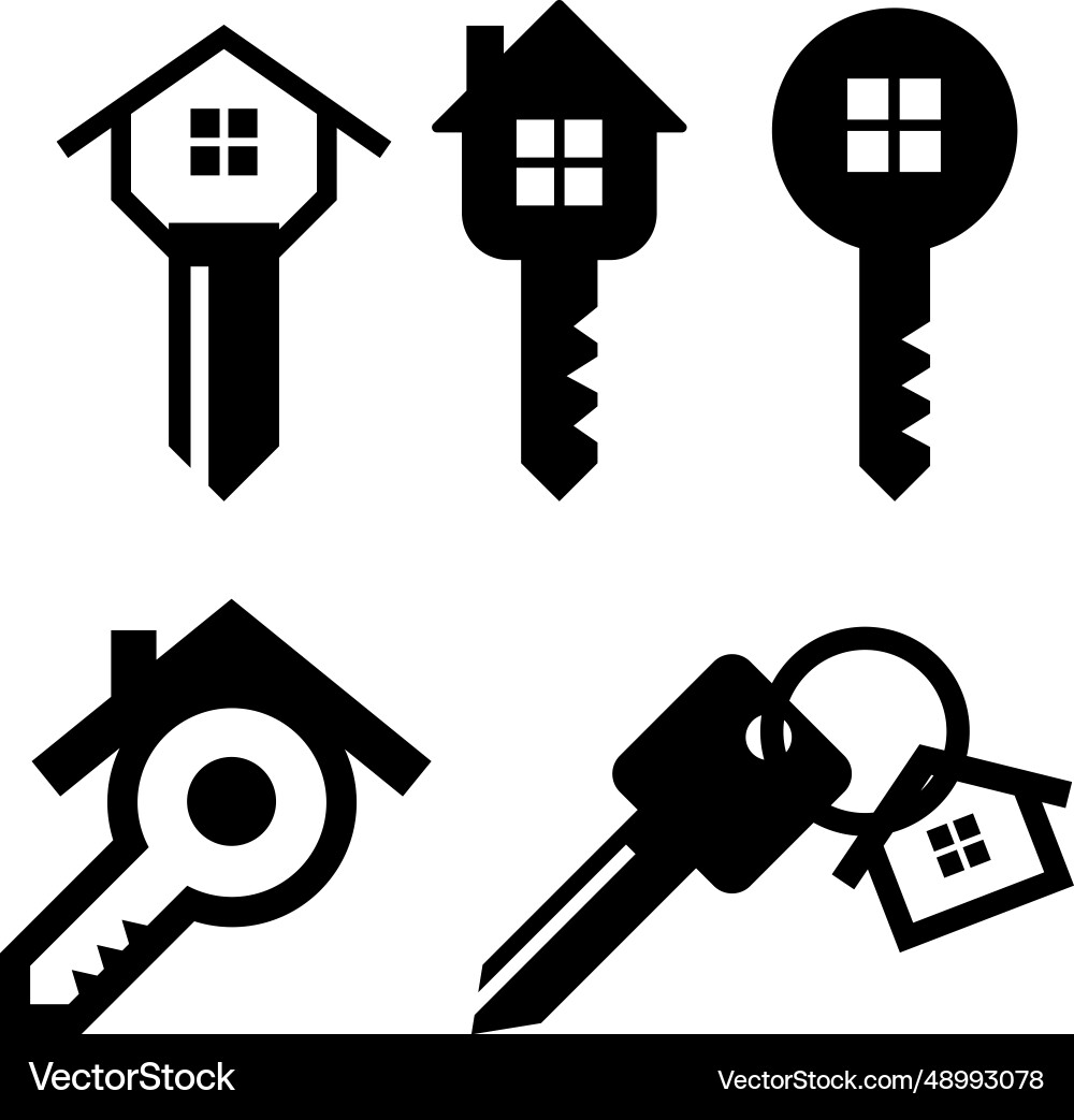 House key real estate icon design template Vector Image