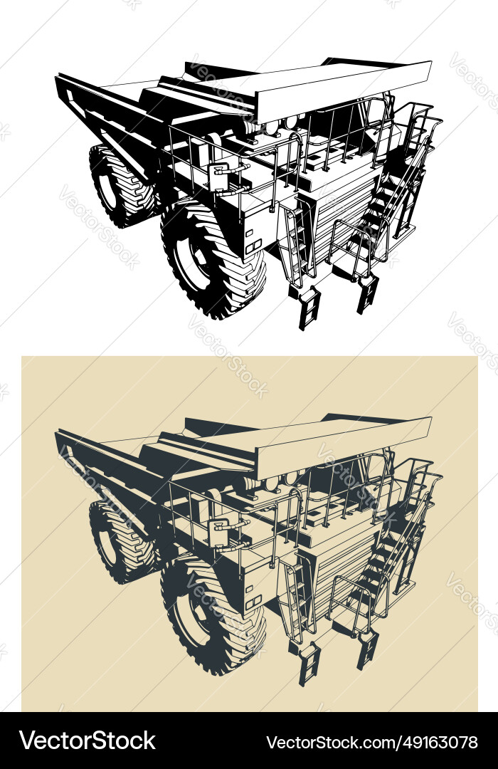 Huge dump truck Royalty Free Vector Image - VectorStock
