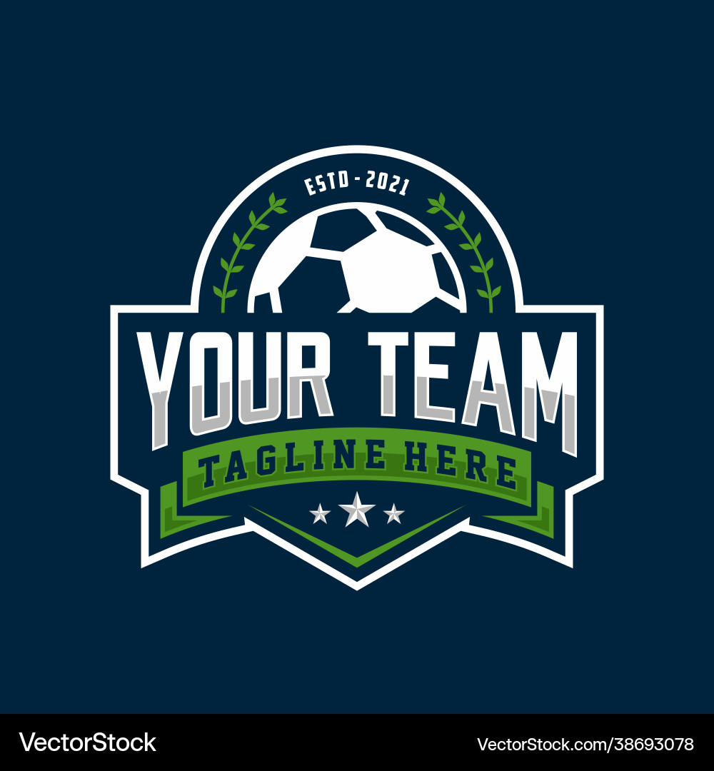 Modern professional football template logo design Vector Image