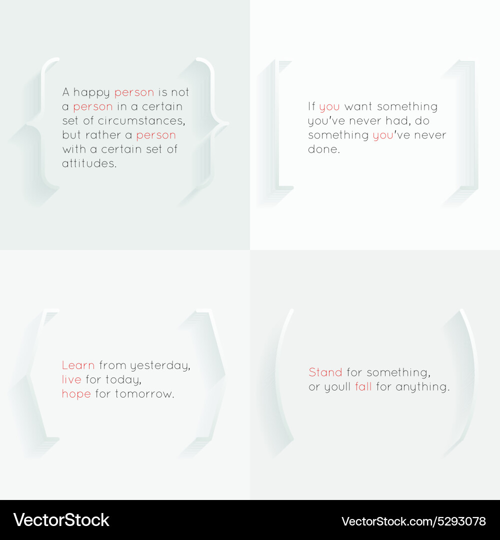 Quotes and brackets Royalty Free Vector Image - VectorStock