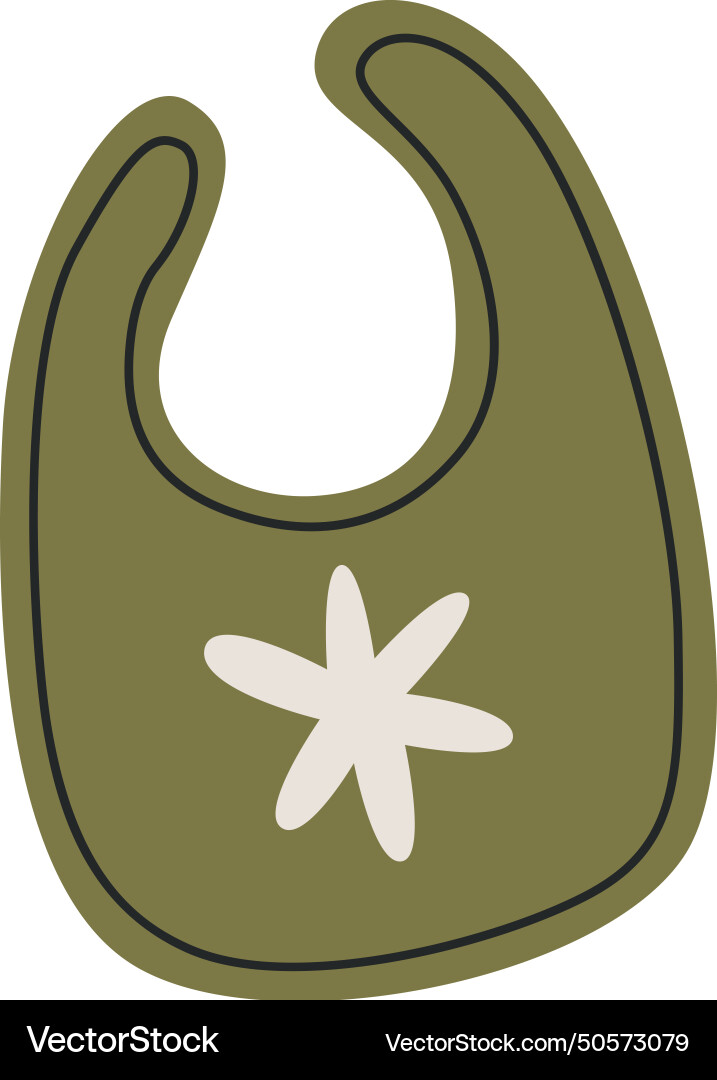 Baby bib accessory Royalty Free Vector Image - VectorStock