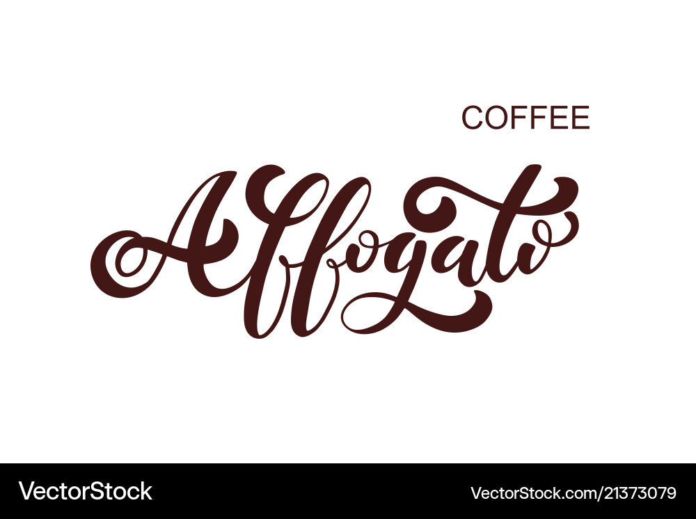 Coffee affogato logo types of Royalty Free Vector Image