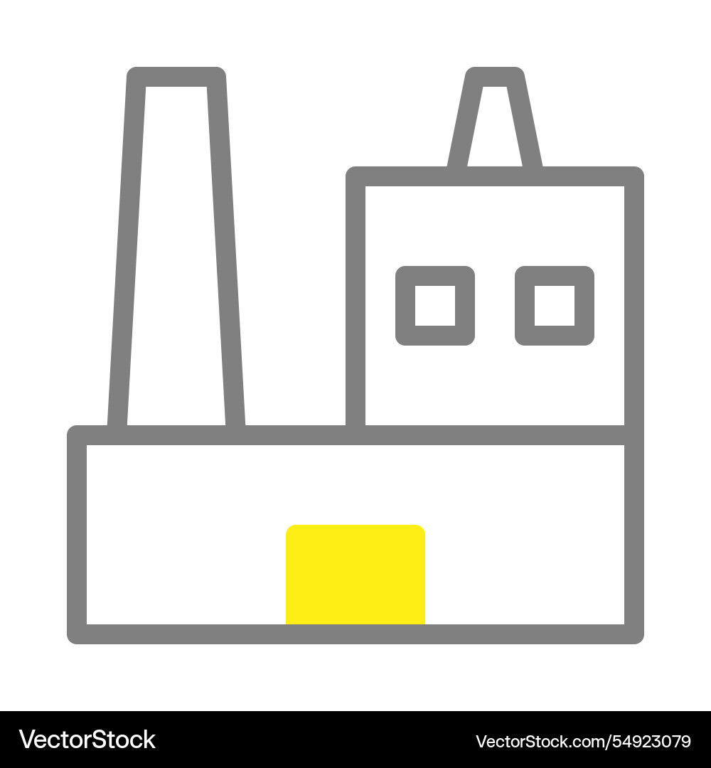 Factory icon industrial building manufacturing Vector Image