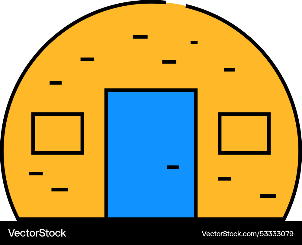 House built from metal material icon color Vector Image