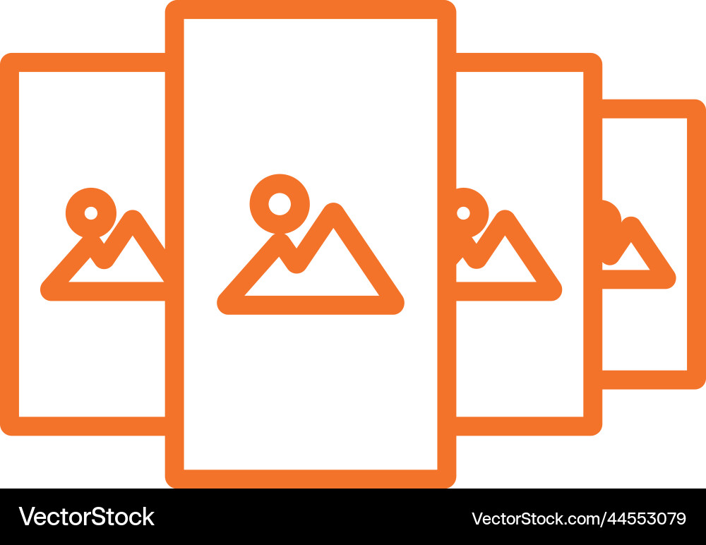 Image gallery icon logo design template isolated Vector Image