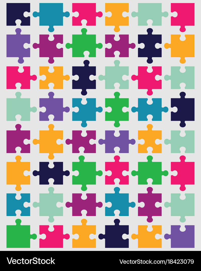 Pieces of colorful puzzle Royalty Free Vector Image