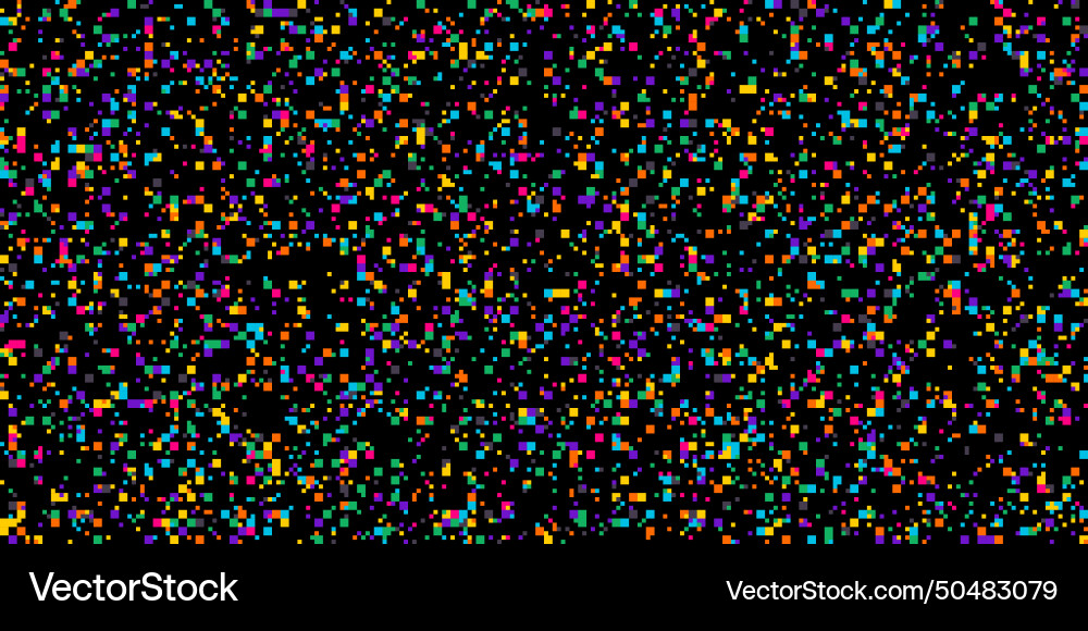 Seamless colorful pixel art noise texture Vector Image