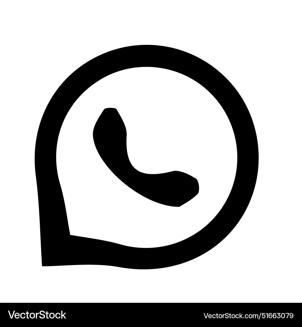 Whatsapp logo Royalty Free Vector Image - VectorStock