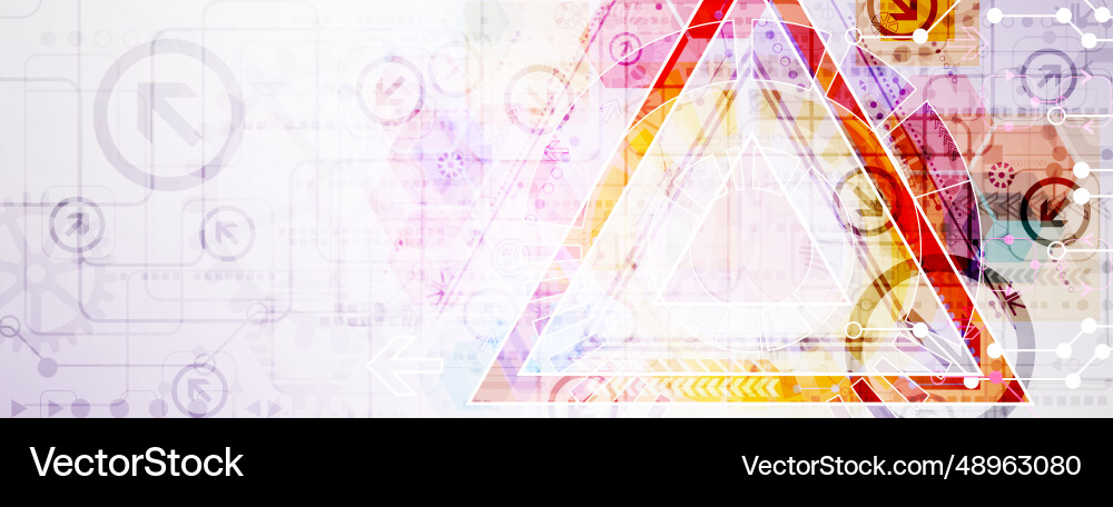 Abstract color digital communication technology Vector Image