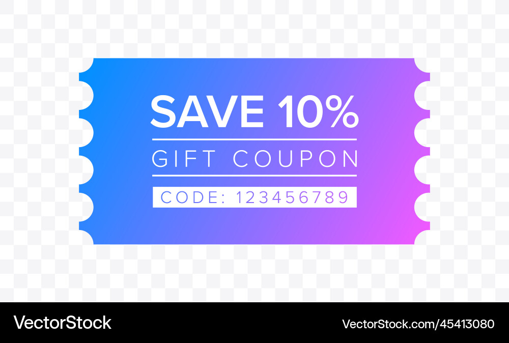 Coupon discount gift voucher Royalty Free Vector Image