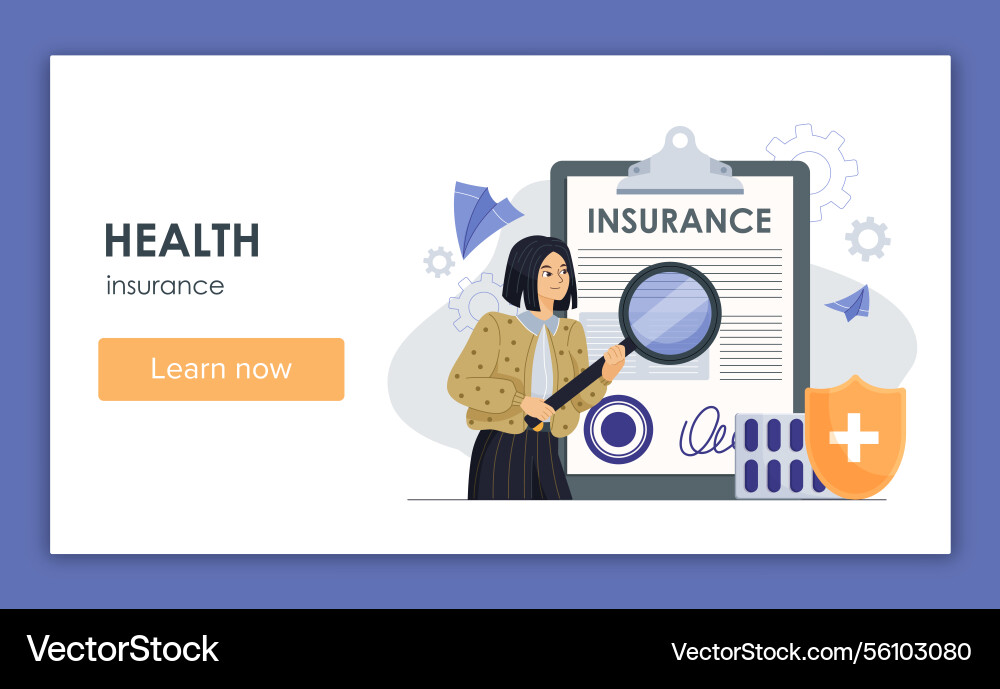 Health insurance concept Royalty Free Vector Image