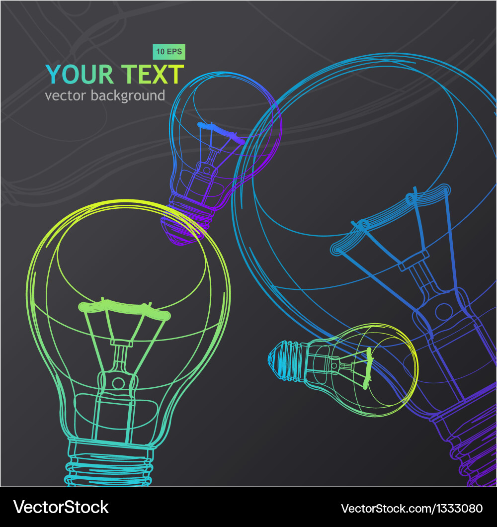 Light bulb background Royalty Free Vector Image