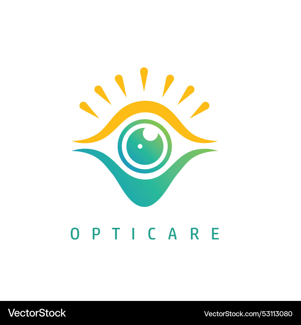 Medical eye care icon concept design template Vector Image