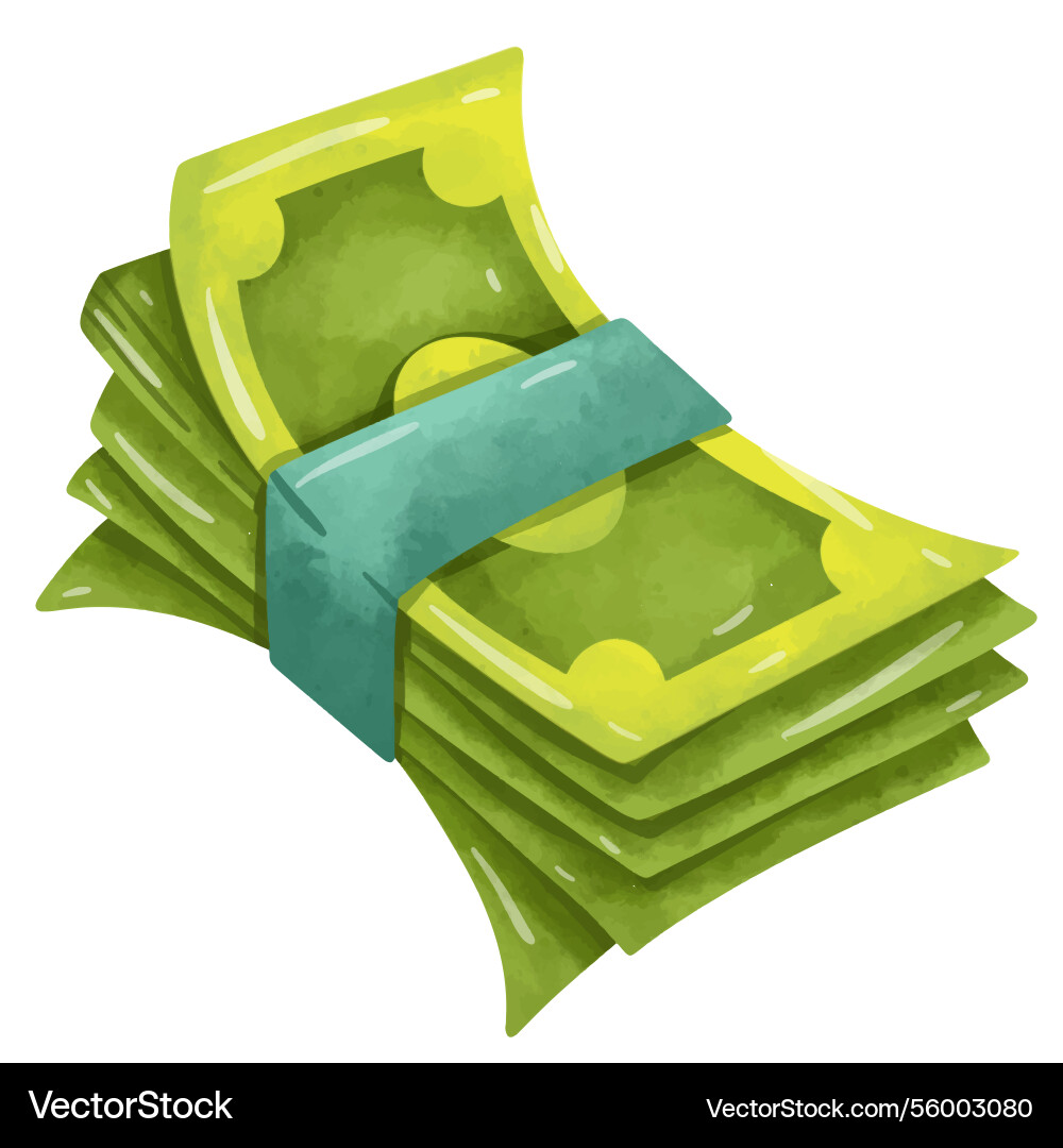 Paper money art clip Royalty Free Vector Image