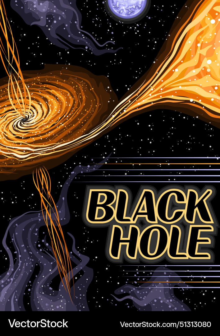 Poster for black hole Royalty Free Vector Image