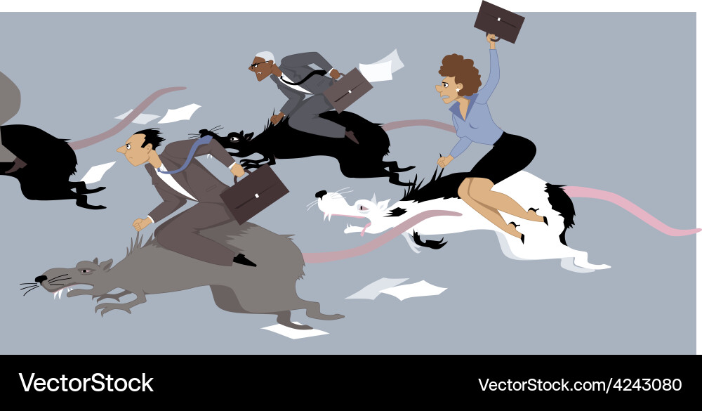 Rat race Royalty Free Vector Image - VectorStock
