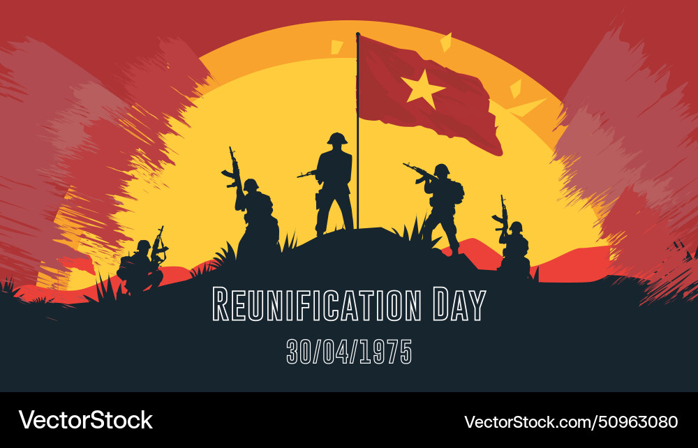 Reunfication day vietnam Royalty Free Vector Image