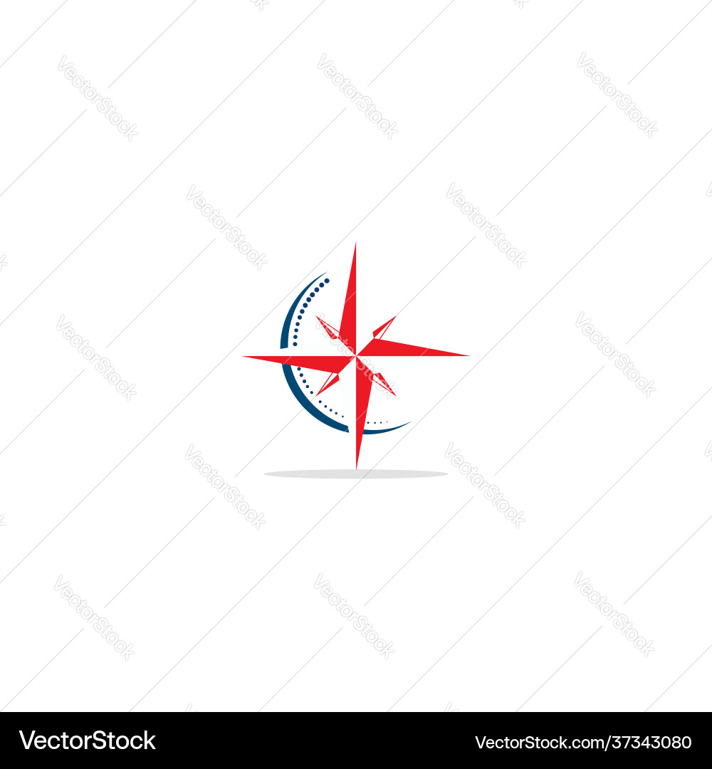Star compass logo Royalty Free Vector Image - VectorStock