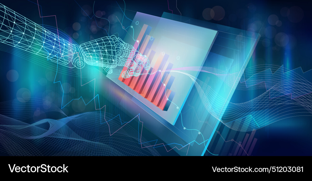 Abstract infographic financial market indicators Vector Image