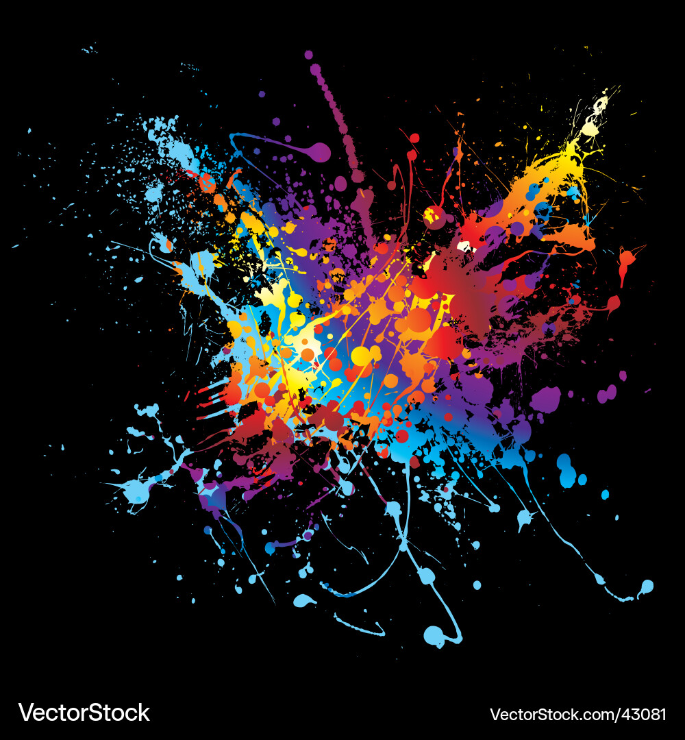 Colorful Ink Splatter Background Royalty Free Vector Image