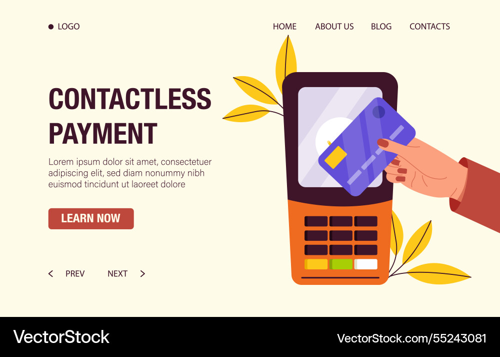 Contactless payment concept – Royalty-Free Vector | VectorStock