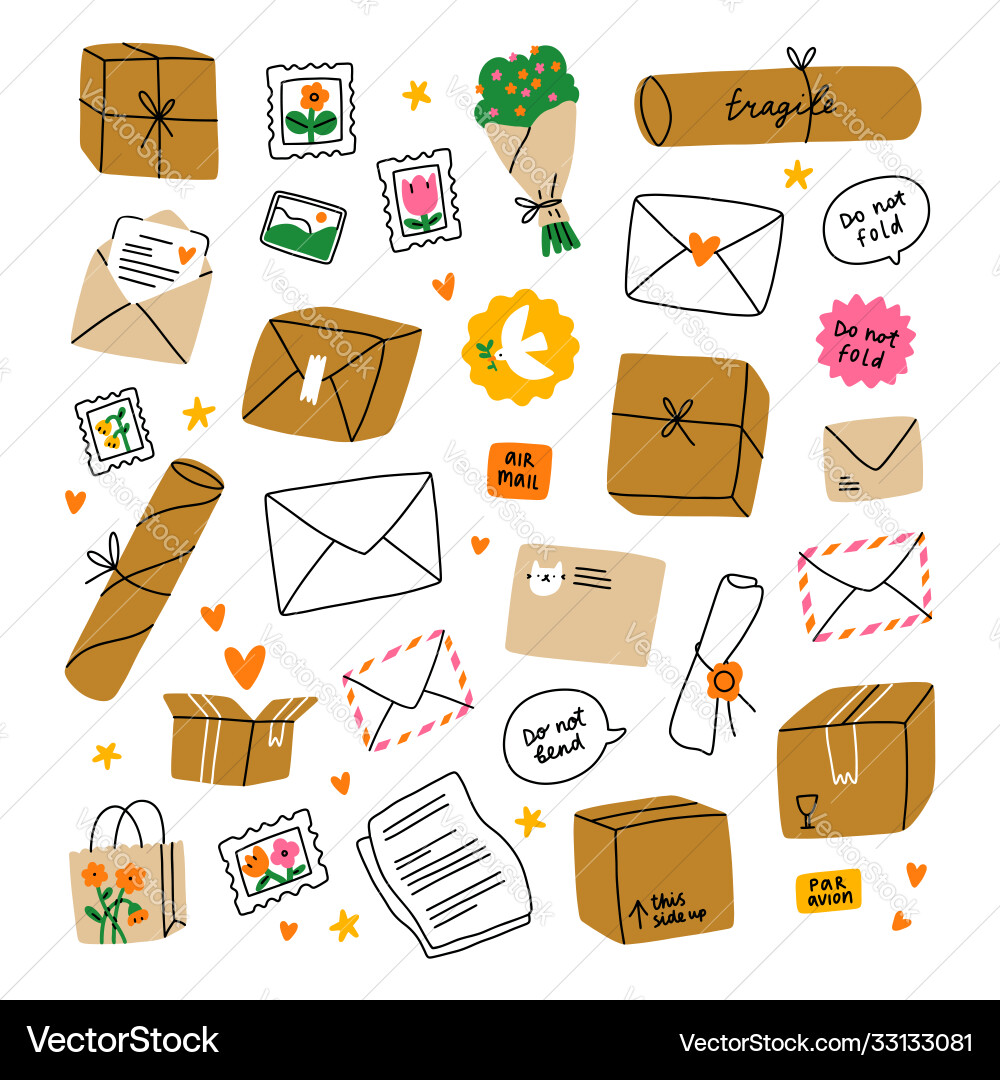 Mailbox Post Envelope Hand Drawn Vector Images (over 410)