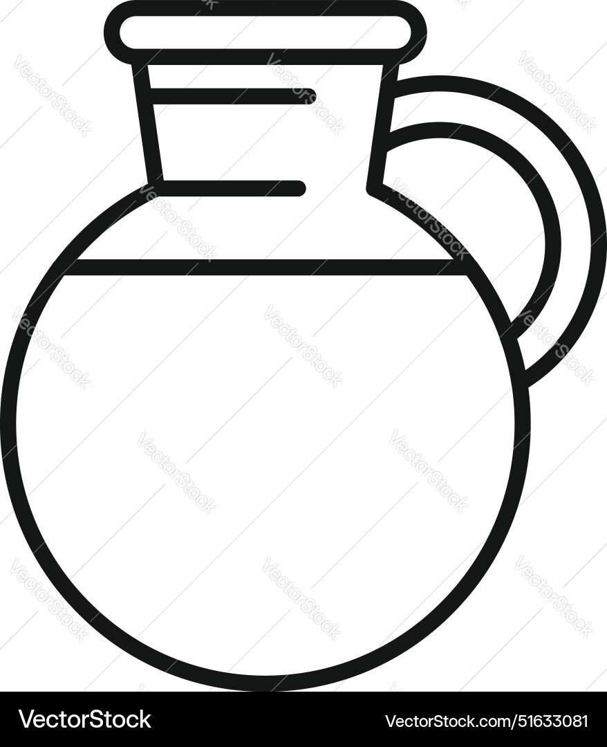 Round jug is containing water for drinking Vector Image