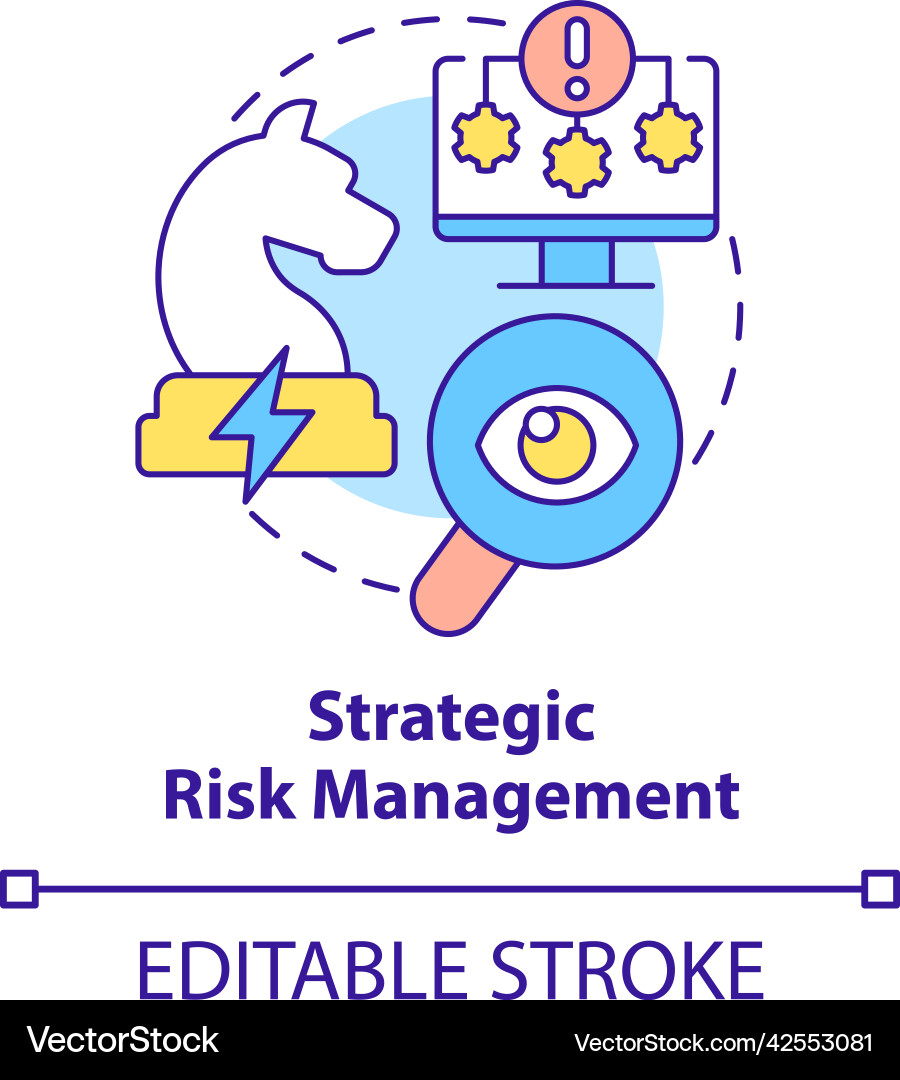 Strategic risk management concept icon Royalty Free Vector