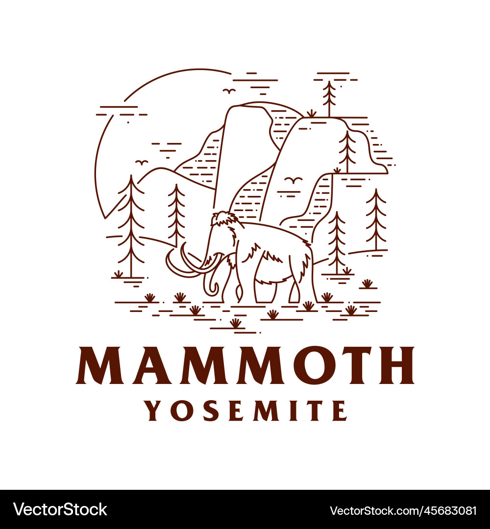 Yosemite National Park Royalty Free Vector Image
