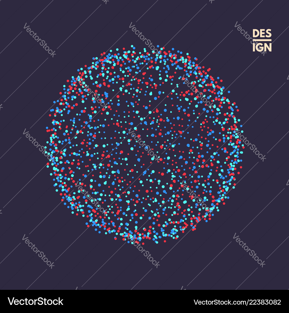 3D Point Sphere - Futuristic Technology Royalty Free Vector