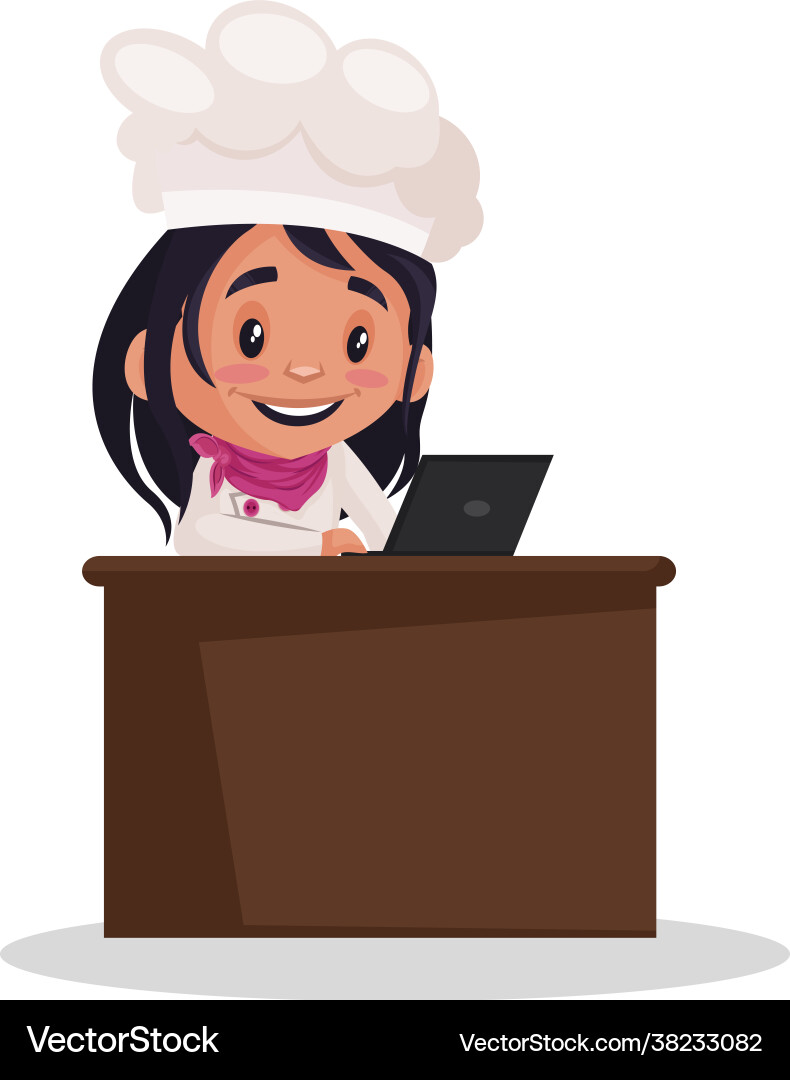 Bakery girl cartoon character Royalty Free Vector Image