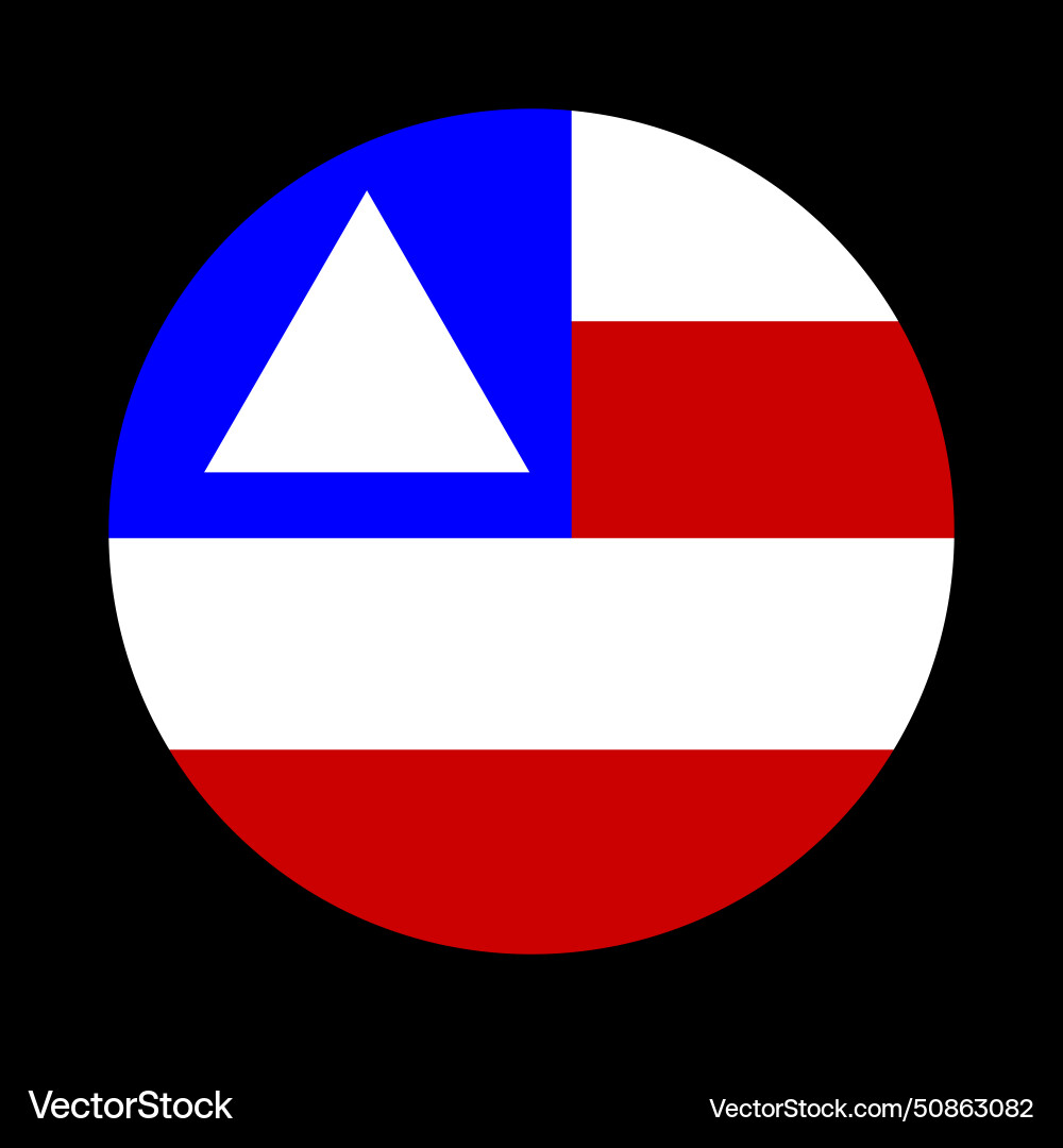 Circle badge bahia flag brazil Royalty Free Vector Image