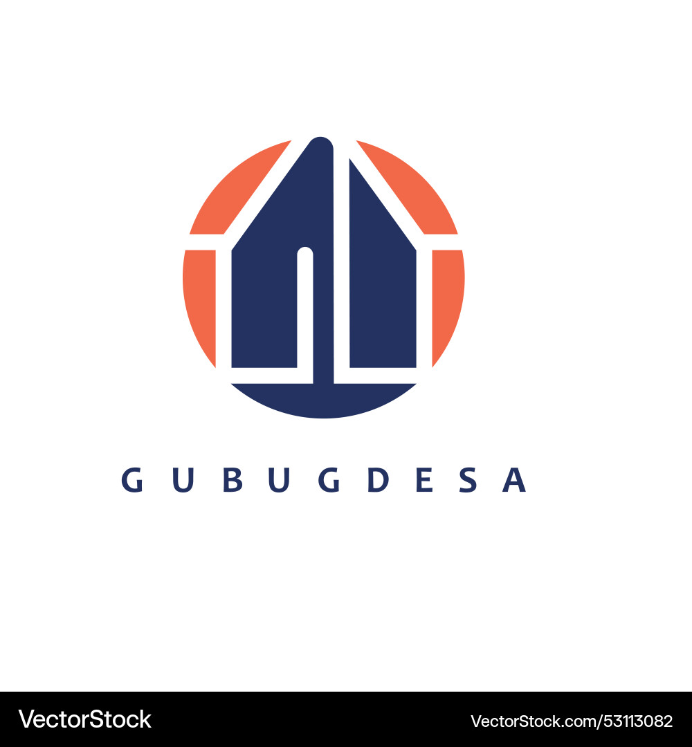 Gd letter house icon concept design template Vector Image