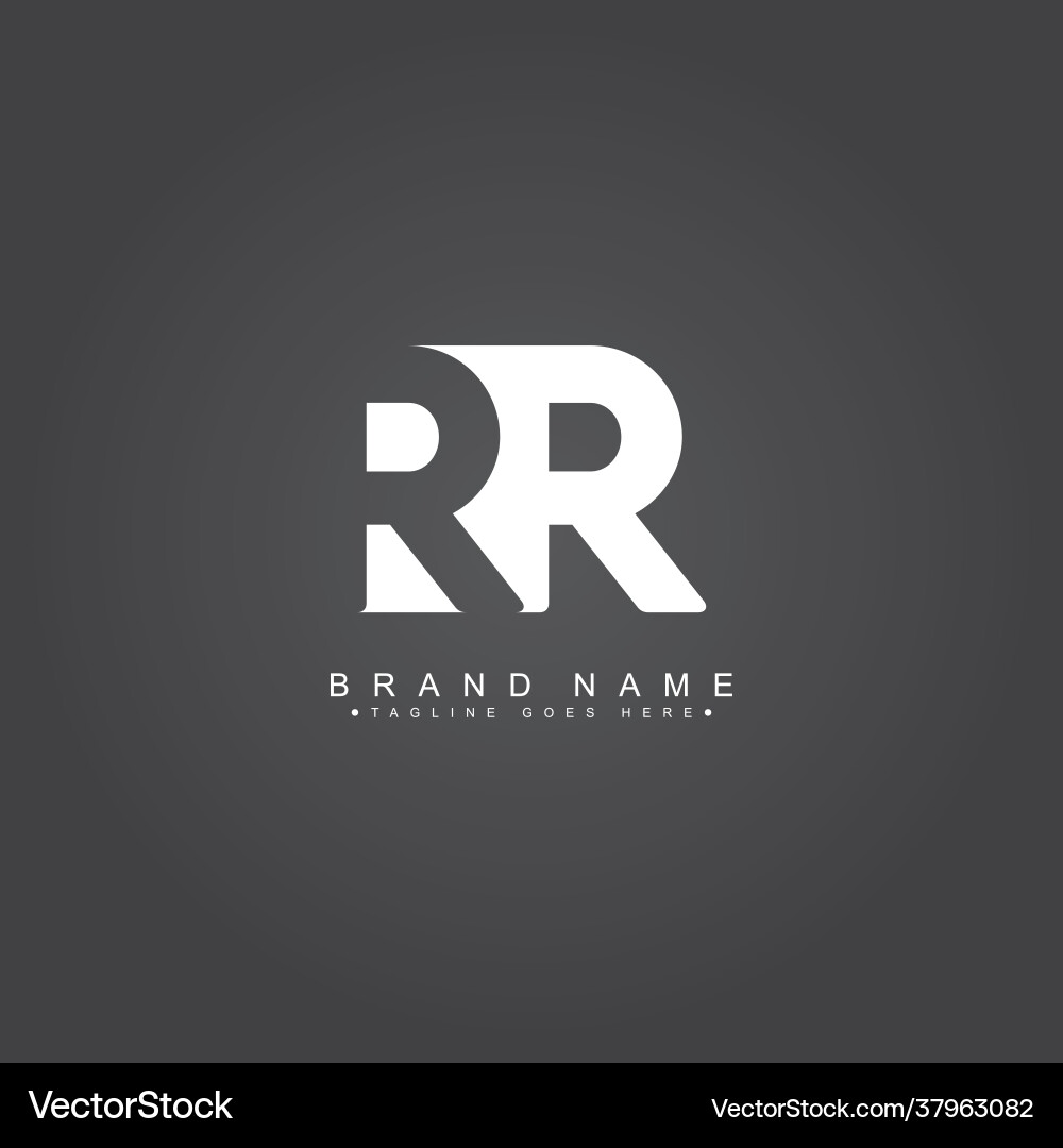 Initial letter rr logo - simple business Vector Image