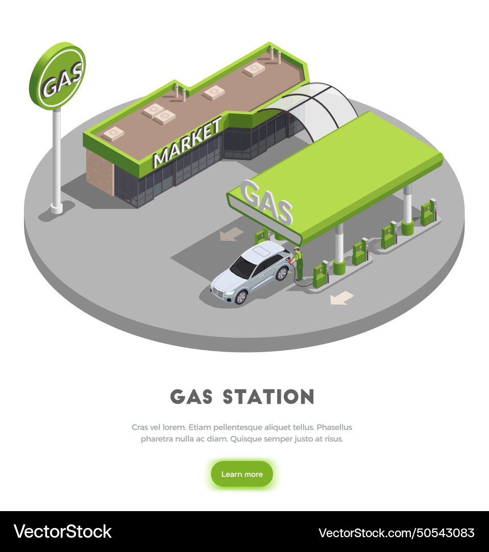 Auto gas station concept Royalty Free Vector Image