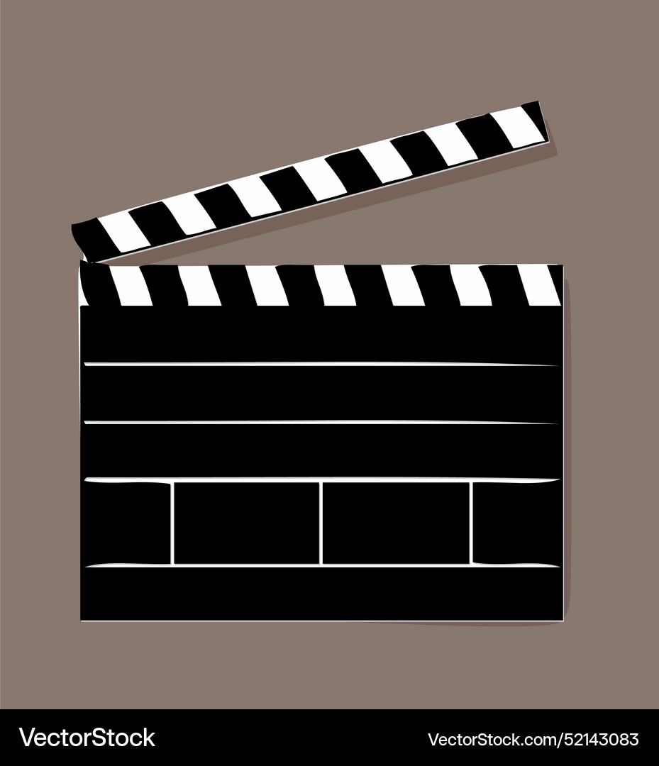 Film clip with brown background Royalty Free Vector Image