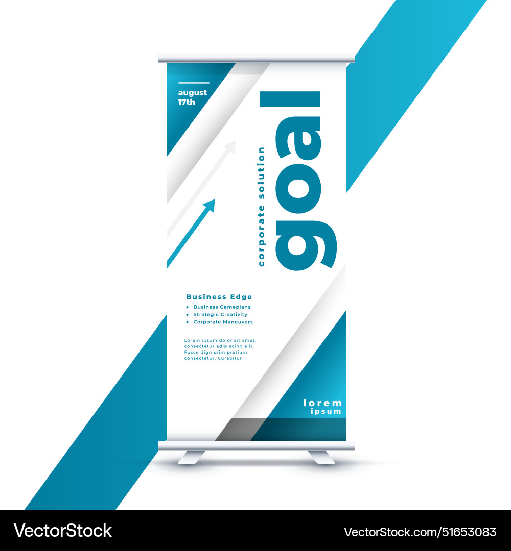 Modern roll up standee cover template Royalty Free Vector