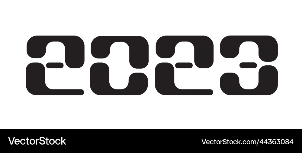 2023 new year numbers design Royalty Free Vector Image