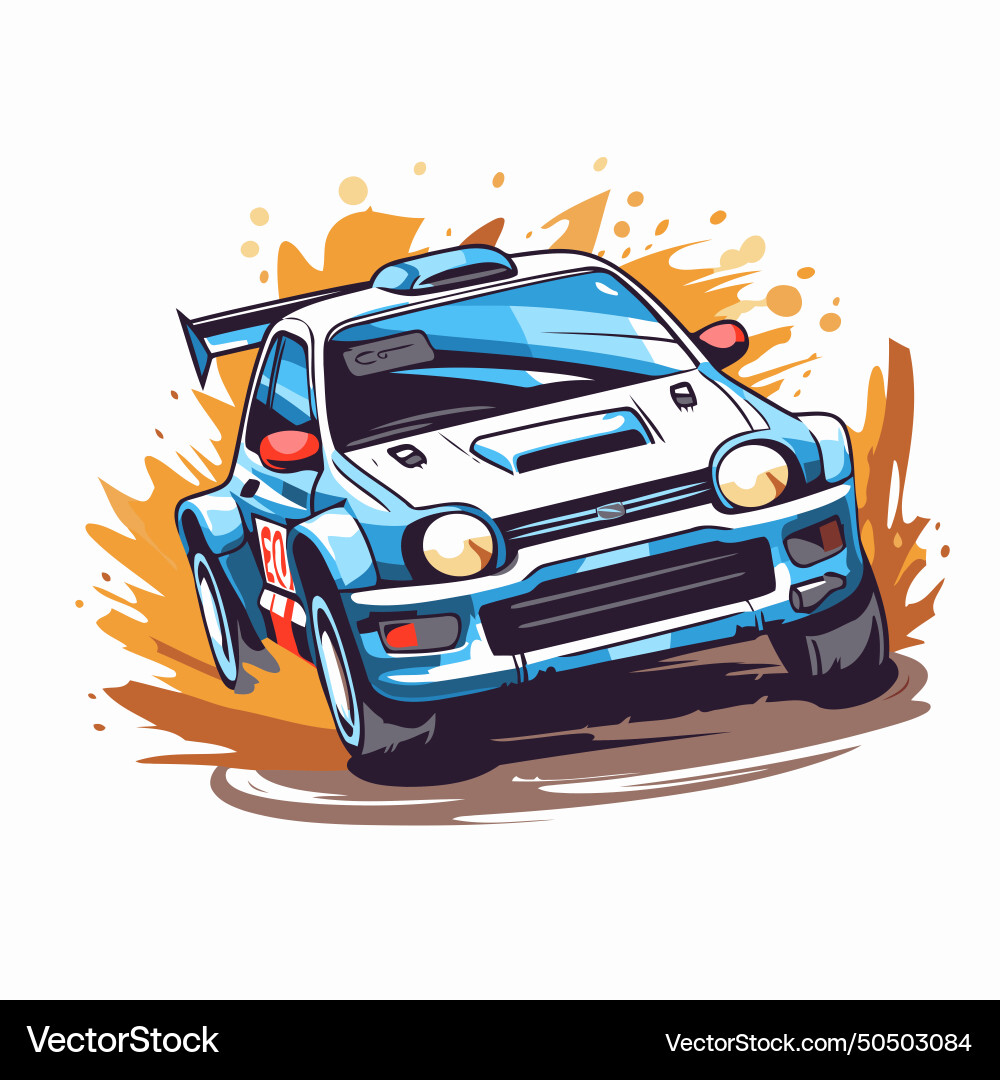 A racing car on race track Royalty Free Vector Image