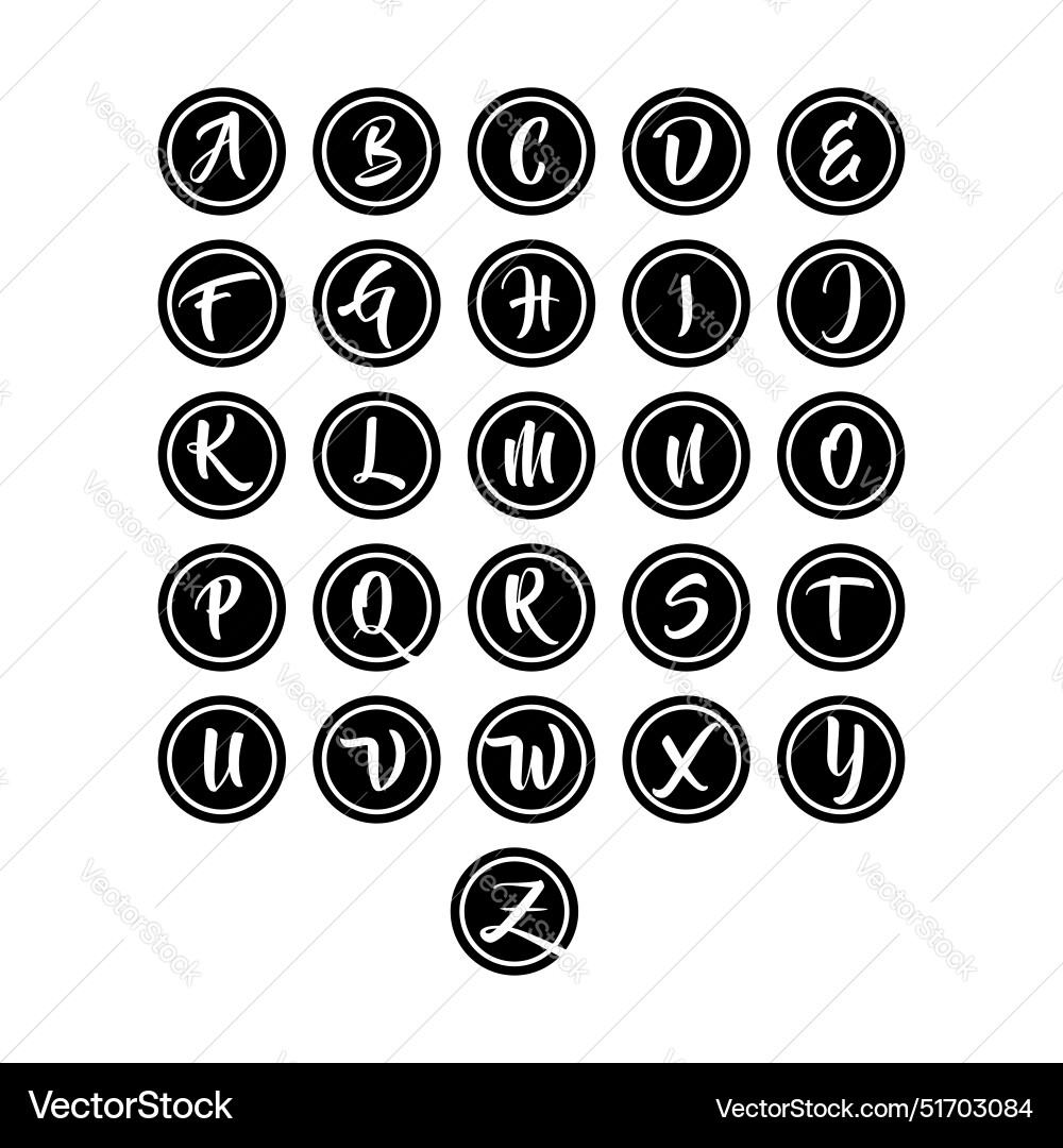 A to z alphabets - logo Royalty Free Vector Image